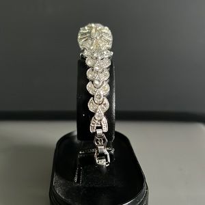 Timex | Accessories | Vintage Art Deco Rhinestone Braided Manual Watch ...